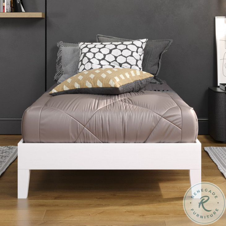 Nix White Twin Platform Bed From Steve Silver | Coleman Furniture