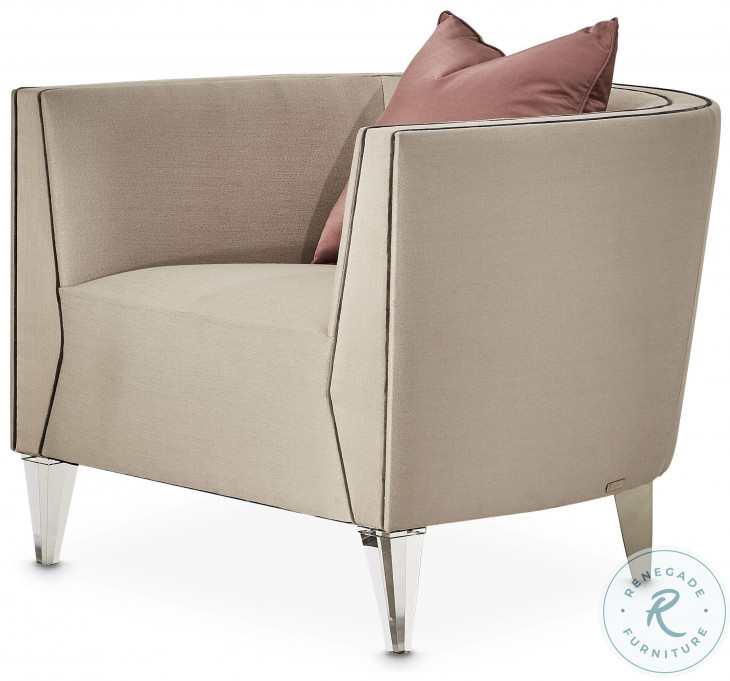 Linea Metallic Accent Chair From Aico | Coleman Furniture