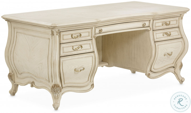 Platine De Royale Champagne Desk From Aico | Coleman Furniture