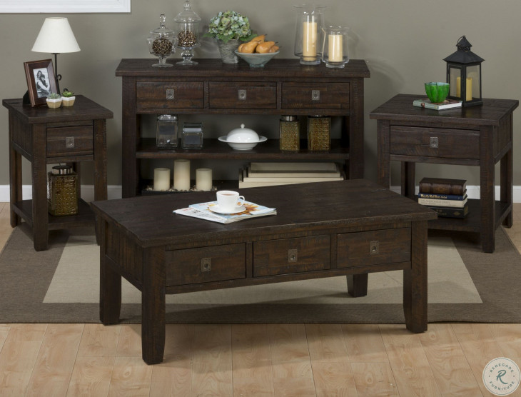 Kona Grove Rustic Chocolate Cabinet Chairside Table from Jofran ...