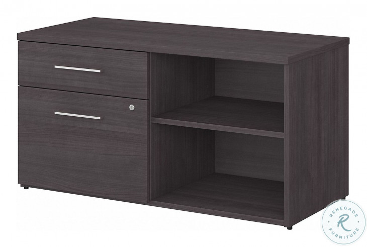 Office 500 Storm Gray Low Storage Cabinet With Drawers And Shelves HomeGalleryStores OFS145SG