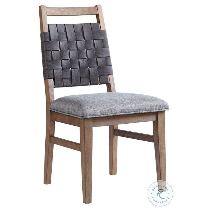 Oslo Gray Woven Back Dining Chair From Intercon | Coleman Furniture