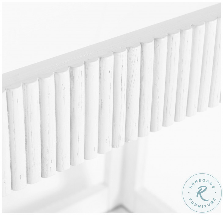 Otis White Washed Oak Fluted Bar Cart From Worlds Away | Coleman Furniture