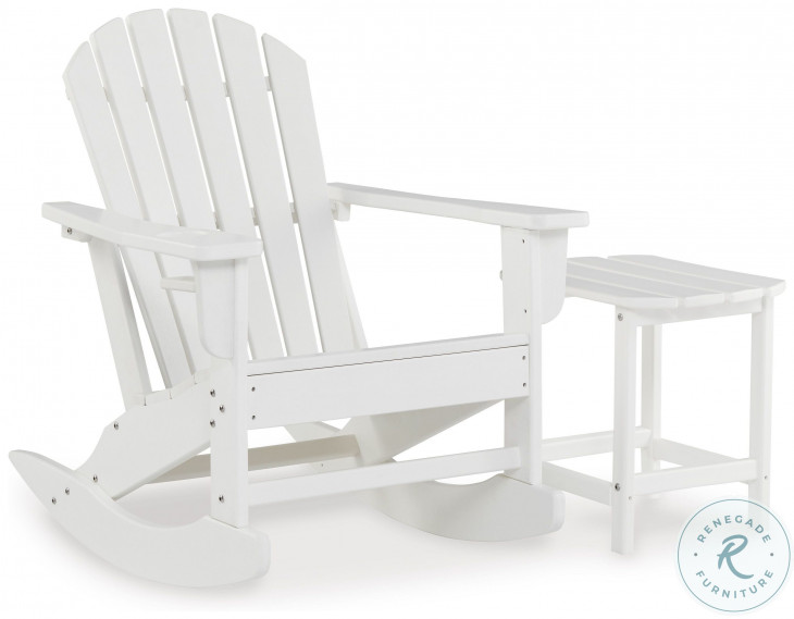 Sundown Treasure White Outdoor Rocking Chair From Ashley Furniture ...