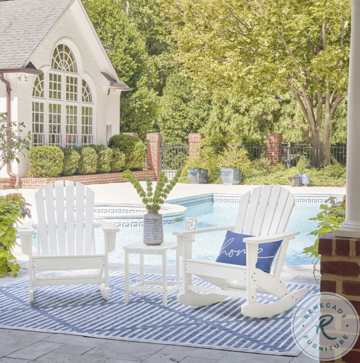 Sundown Treasure White Outdoor Rocking Chair From Ashley Furniture ...