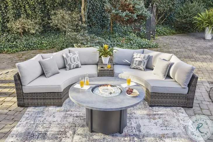 Gray wicker sectional store