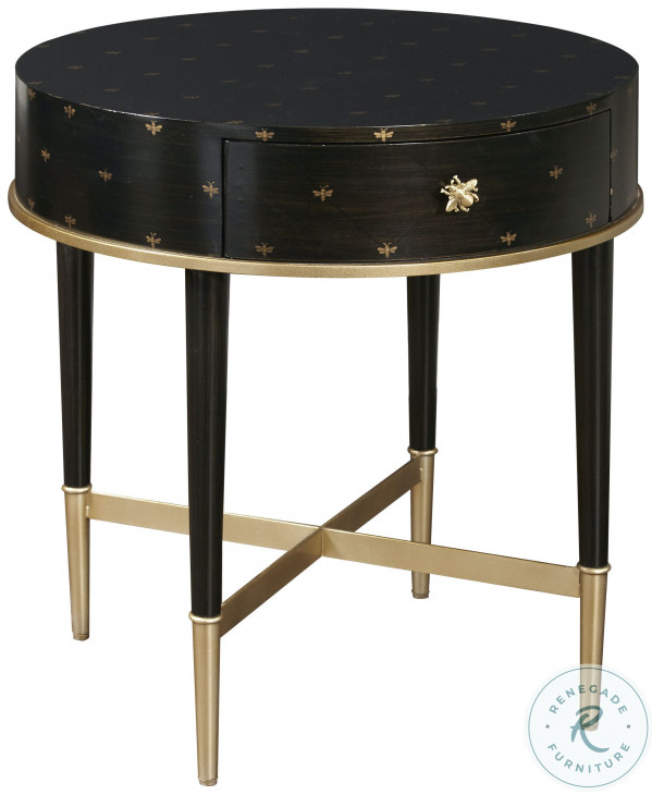 P301012 Soft Black And Gold Accent Table From Pulaski | Coleman Furniture
