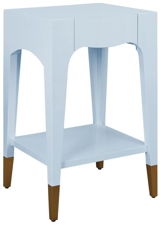 Patti Light Blue Rectangular Side Table From World Aways | Coleman ...