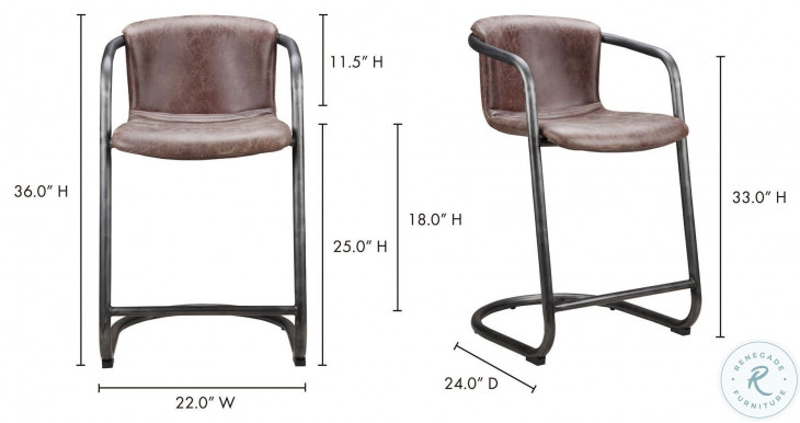Freeman Brown Counter Stool Set of 2 from Moes Home | Coleman Furniture