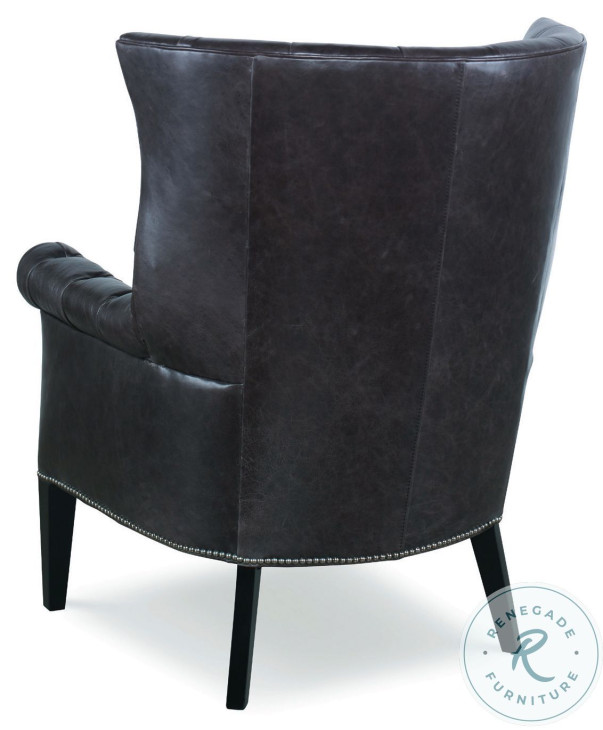 Empress Black Tufted Wing Chair From Century Furniture | Coleman Furniture