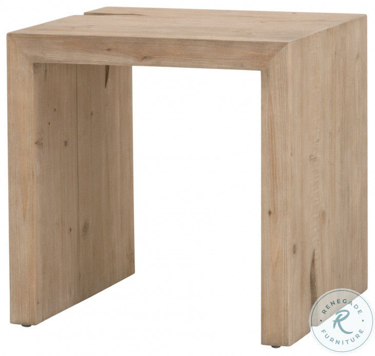 Reed Smoke Gray Pine End Table From Essentials for Living | Coleman ...