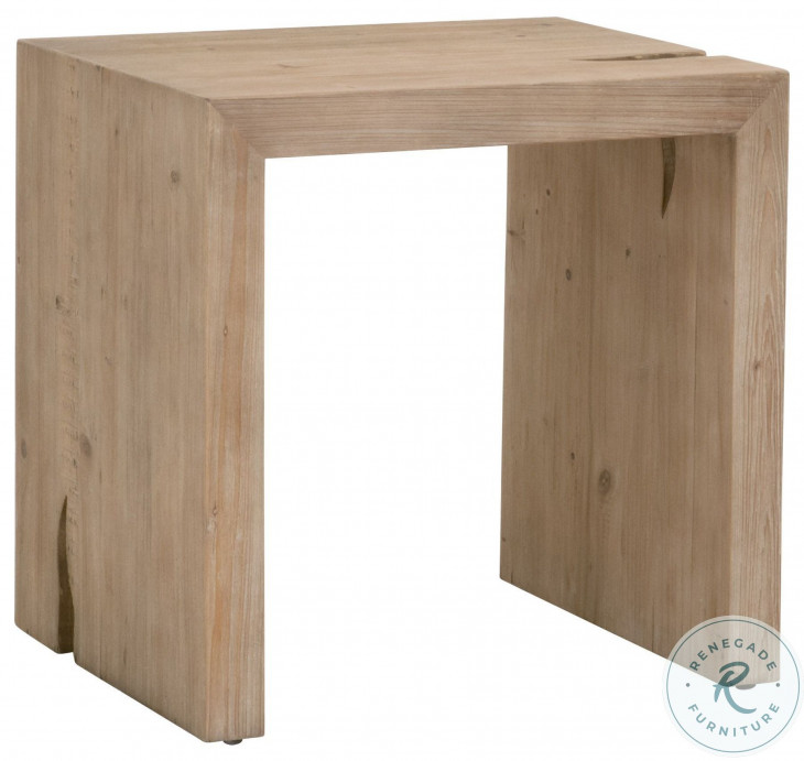 Reed Smoke Gray Pine End Table From Essentials for Living | Coleman ...
