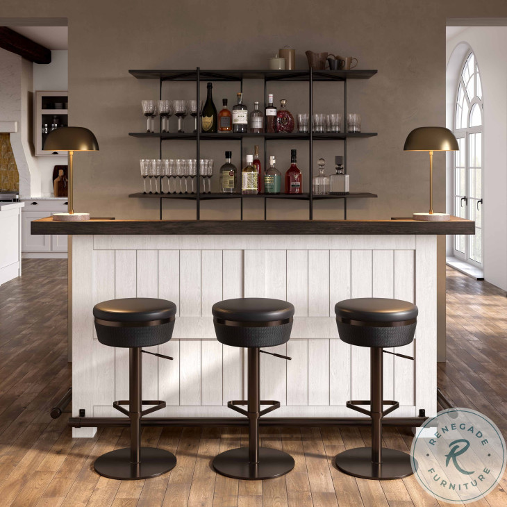 Harrison Distressed White Bar From Coleman Furniture | Coleman Furniture