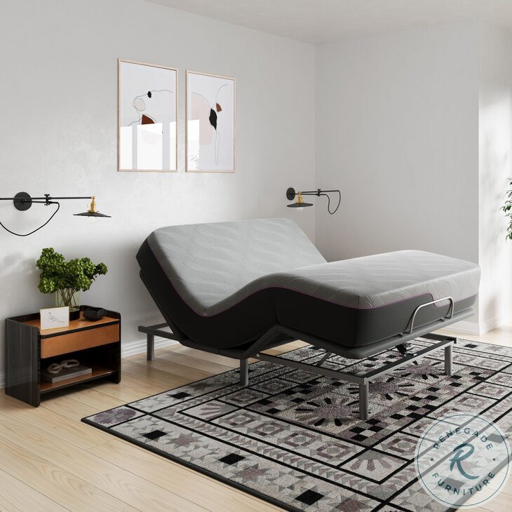 Bridgevine Home Black Queen Adjustable Bed Frame with Voice Activated ...