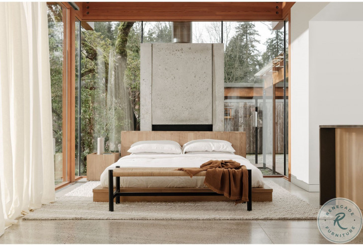 Plank Natural King Low Profile Bed From Moes Home | Coleman Furniture