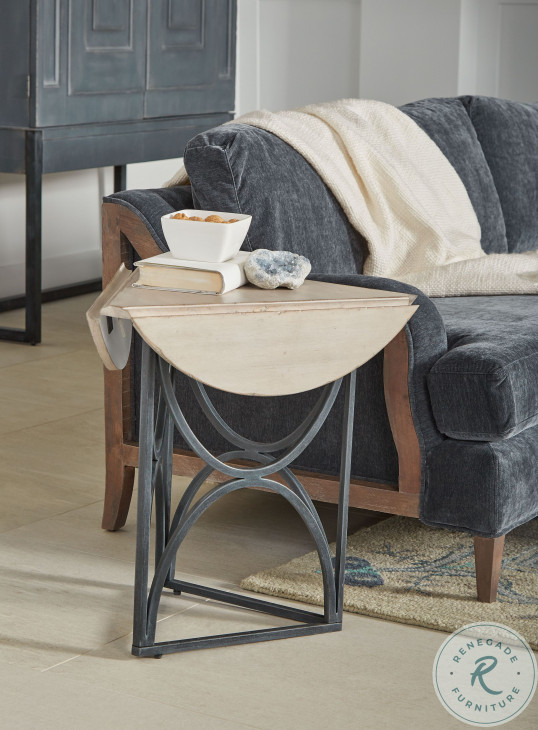 Alcove Belgian Ivory And Burnished Brass Chairside Table From ART ...