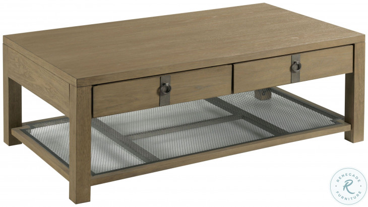 Maya Light Stain Rectangular Drawer Coffee Table From Hammary | Coleman Furniture