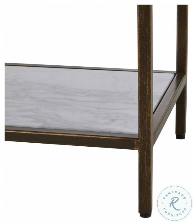 Felding Volakas Marble And Brushed Copper Metal Console Table From ...