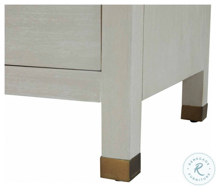 Crest Cerused White Bookcase From With a minimal silhouette, open ...