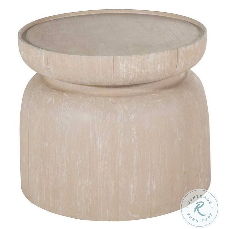 Marta Cerused Light Natural Side Table From Gabby | Coleman Furniture