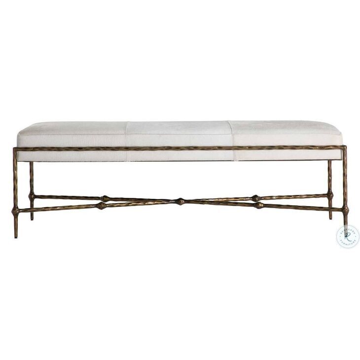Lambeth Natural Ivory Bench From Gabby | Coleman Furniture