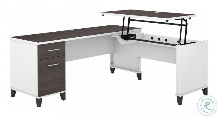 L shaped office desk with standing option store