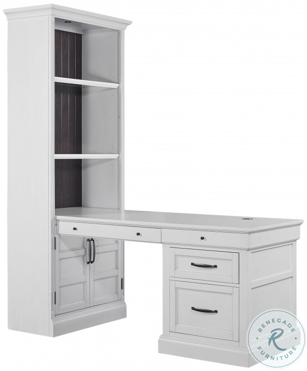 Shoreham Effortless White Pedestal Desk From Parker House | Coleman ...