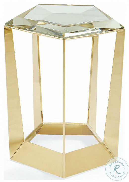 Signature Debut Majestic Gold The Gem Side Table From Caracole | Coleman Furniture