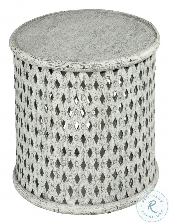 Samir Aged Alabaster Round End Table from Steve Silver | Coleman Furniture