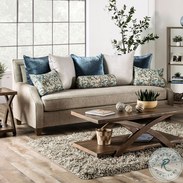 Catarina Beige Living Room Set from Furniture of America | Coleman ...