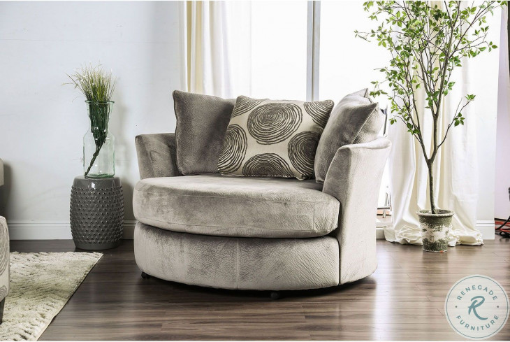 Bonaventura Gray Pattern Swivel Chair | HomeGalleryStores.com | SM5142GY-CH
