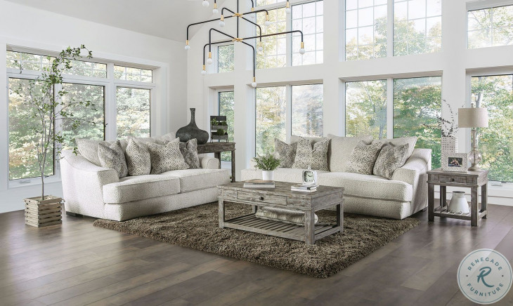 Moorpark Off White Living Room Set from Furniture of America | Coleman ...