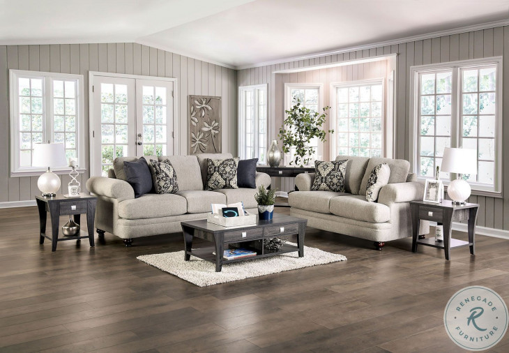 Miramar Beige Living Room Set from Furniture of America | Coleman Furniture