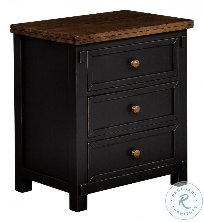 Stormy Ridge Chickory and Black Nightstand from A-America | Coleman ...