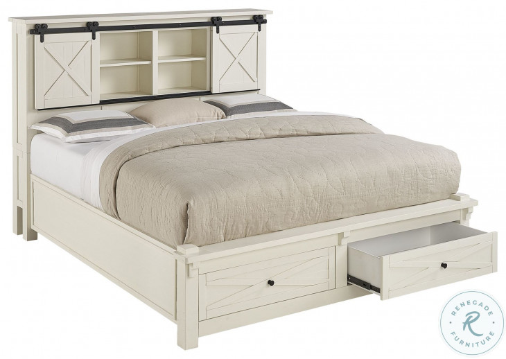 White king bookcase headboard store