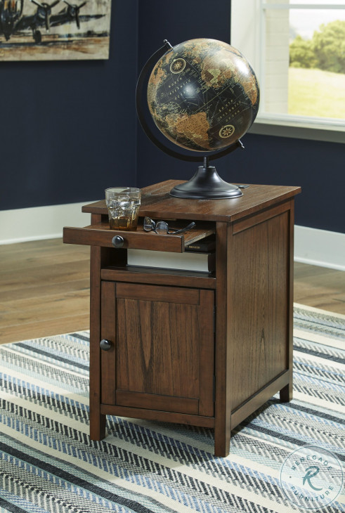 Treytown Brown Chairside Table From Ashley Furniture | Coleman Furniture