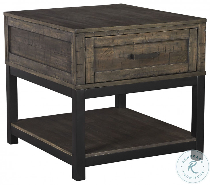 Johurst Grayish Brown End Table from Ashley | Coleman Furniture