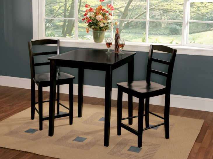 Dining Essentials Black 30" Square Counter Height Table from John ...