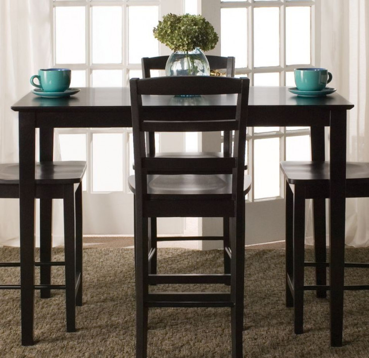 Dining Essentials Black 48" Rectangular Counter Height Table from John ...