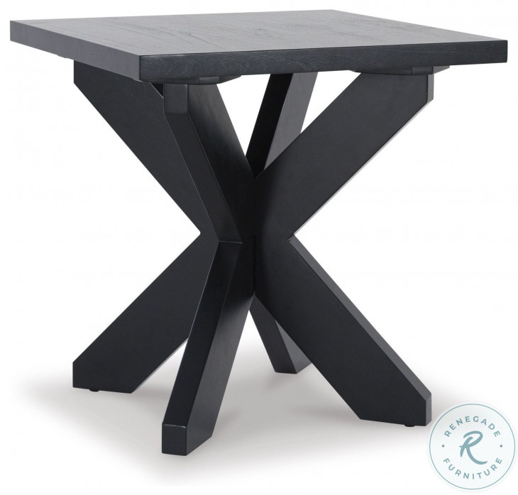 Joshyard Black End Table From Ashley Furniture | Coleman Furniture