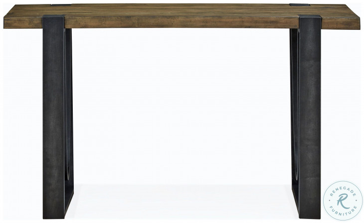 Bowden Rustic Honey Metal Rectangular Sofa Table from Magnussen Home ...