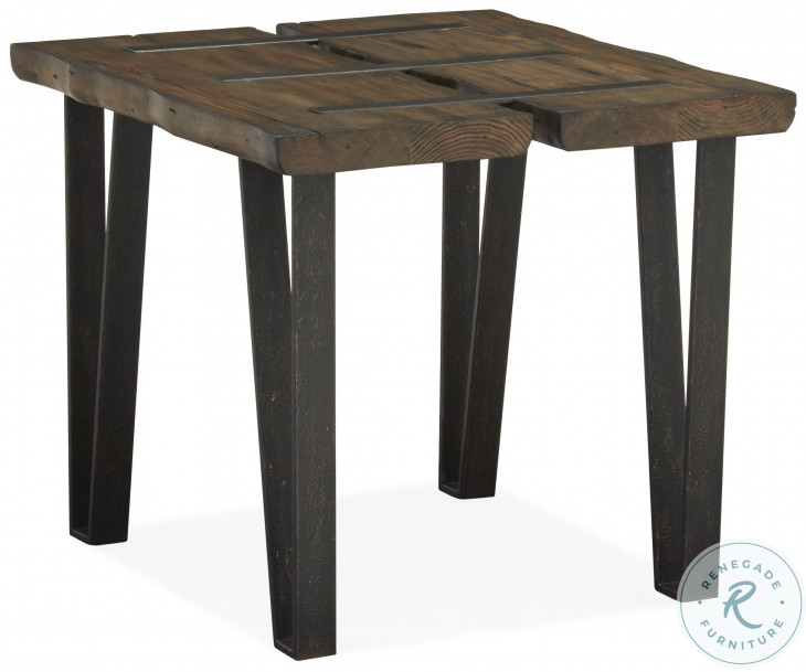 Dartmouth Sawmill and Galvanized Steel Rectangular End Table from ...