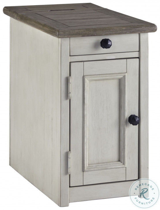 Bolanburg Antique White Weathered Gray Chair Side End Table from Ashley ...