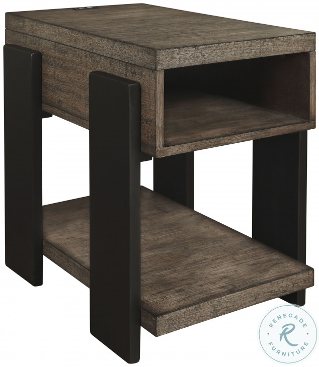 Winter Park Clay And Black Chairside Table From Progressive Furniture ...