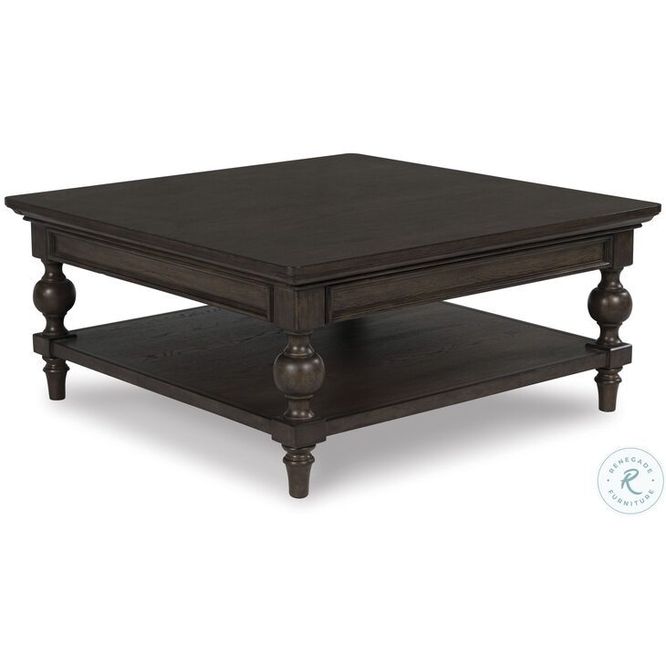 Veramond Dark Brown Square Cocktail Table From Ashley Furniture ...