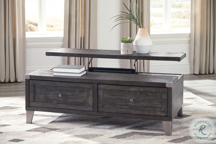 Todoe Dark Gray Lift Top Cocktail Table from Ashley | Coleman Furniture