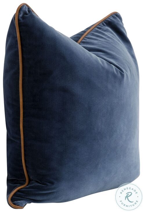 The Not So Basic Denim and Whiskey Brown 22" Essential Pillow Set of 2 ...