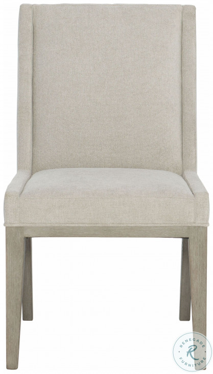 Linea Beige And Cerused Greige Upholstered Side Chair Set of 2 From ...