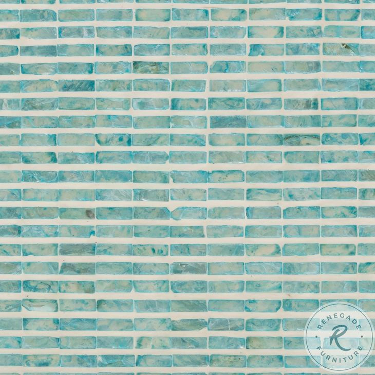 Derry Blue Capiz Shell 1 Shelve Nightstand From TOV | Coleman Furniture