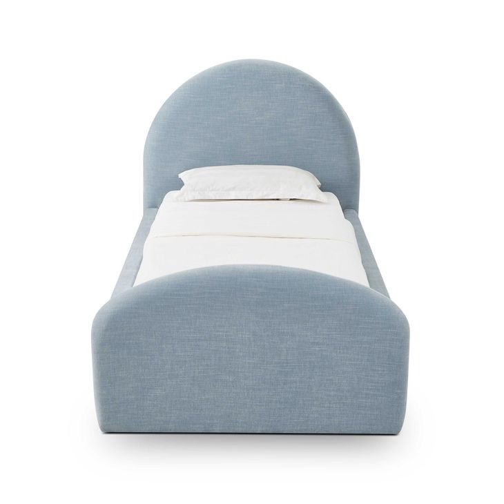 Moon Chambray Blue Performance Chenille Twin Bed From Tov | Coleman ...